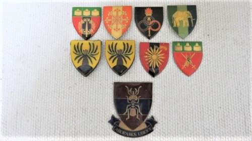 South African Army - Collection of Eight SADF Shoulder Flashes And One ...