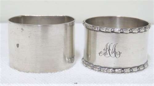 Silver - Two Wonderful Hallmarked Silver Serviette Rings Details In ...