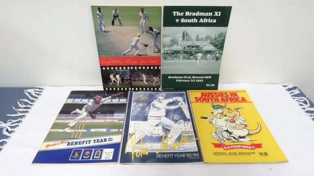 Sporting Memorabilia - Five Vintage South African Cricket Programmes ...