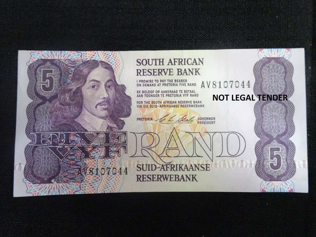 CL Stals - South Africa Five Rand Bank Note - CL Stals - Please See My ...