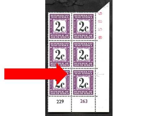 Republic of South Africa - RSA 1967 2c POSTAGE DUE EXT CONTROL BLK OF ...