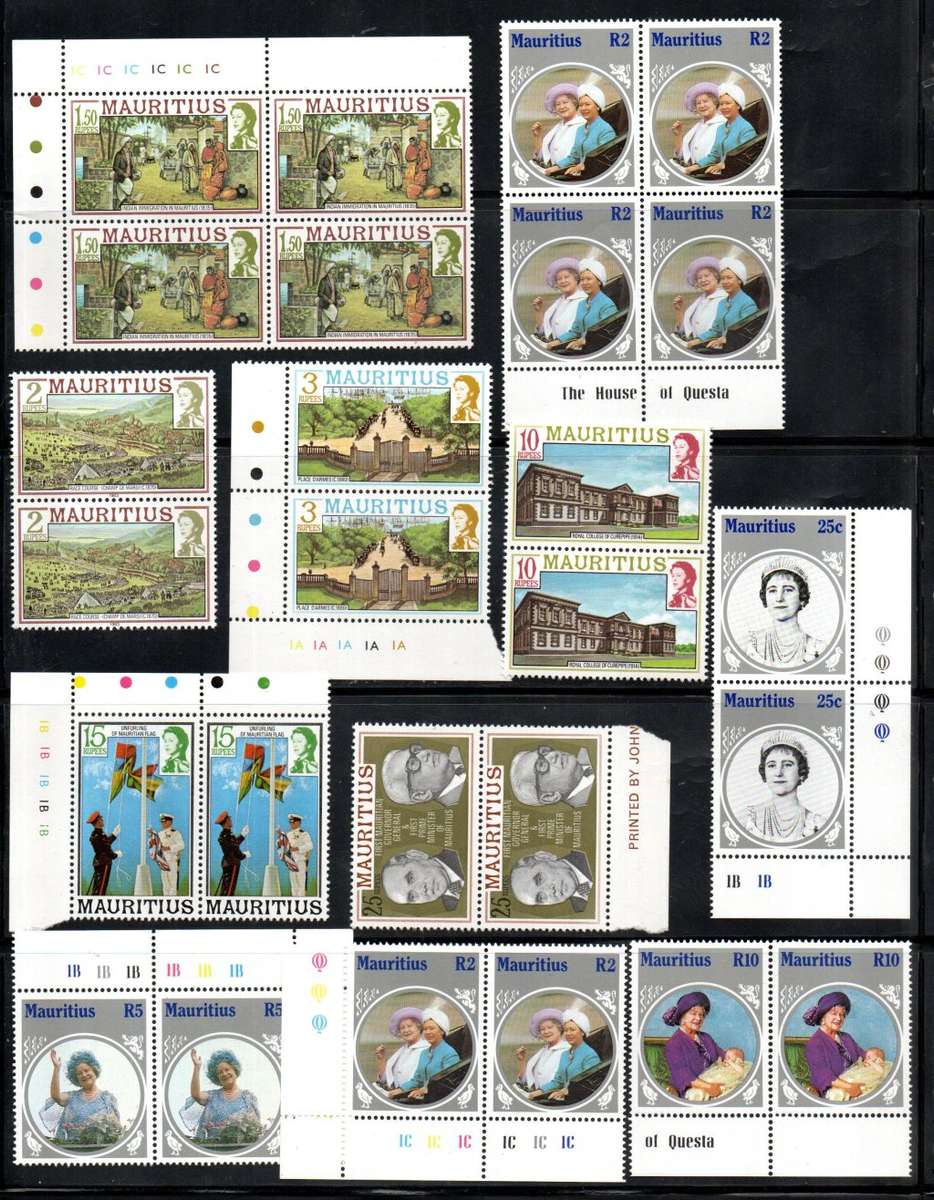 Mauritius - MAURITIUS SELECTION OF UMM SINGLES, BLOCKS ETC. AS PER ...