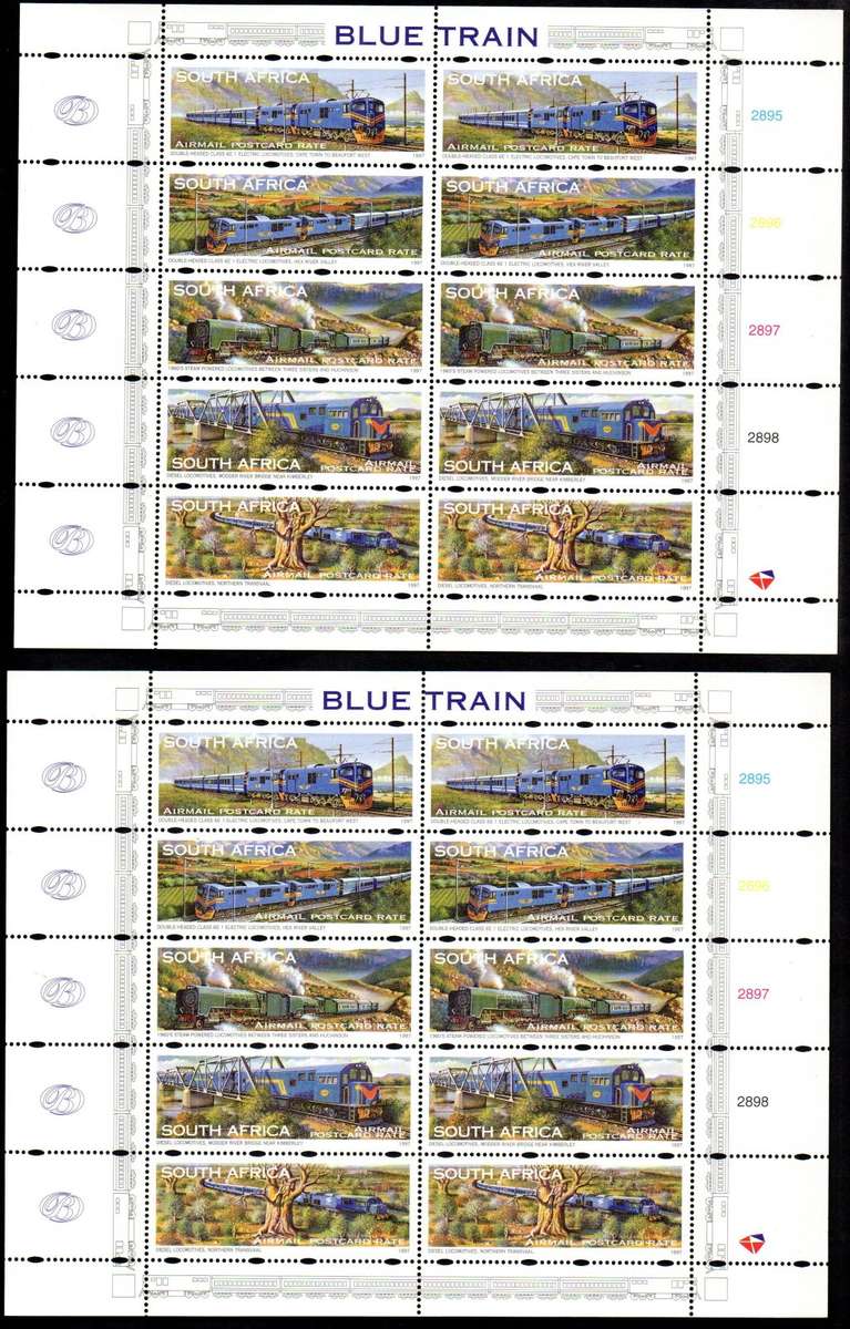 Republic of South Africa - RSA 1997 BLUE TRAIN (X4) FULL SHEETS UMM ...