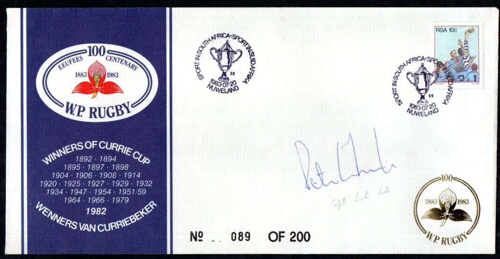 Republic of South Africa - RSA 1983 WESTERN PROVINCE RUGBY CENTENARY ...