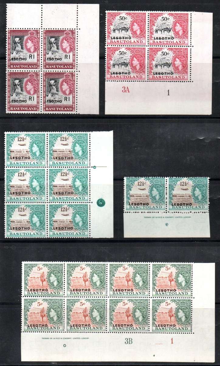 Lesotho & Basutoland - LESOTHO 1966 STAMPS OF BASUTOLAND OVPT UMM LOT ...