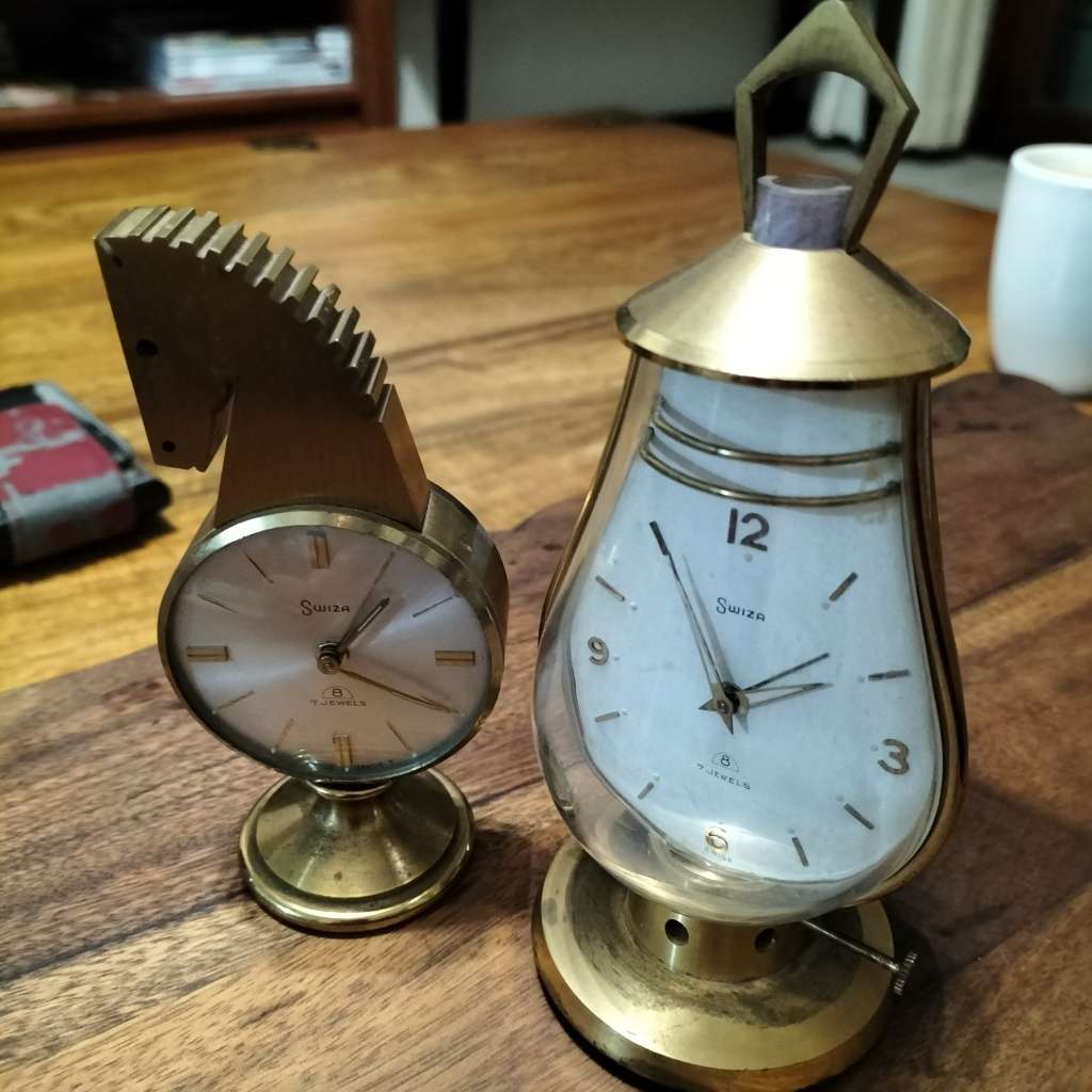 Alarm & Travel Clocks - RARE SWIZA, SWISS MADE, TABLE ALARM CLOCKS. was ...