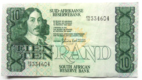 GPC de Kock - South Africa R10 Note was sold for R13.00 on 3 Dec at 22: ...