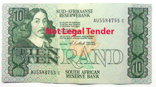 CL Stals - South Africa R10 Note was sold for R11.00 on 23 Jul at 22:01 ...