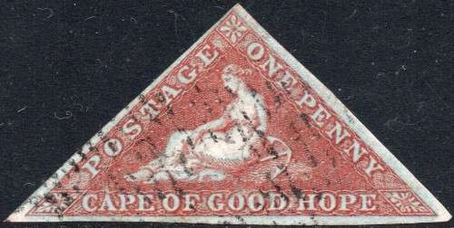 Cape of Good Hope - Cape of Good Hope : 1853 SACC1a - 1d DEEP BRICK RED - VFU CV R12000 was sold ...