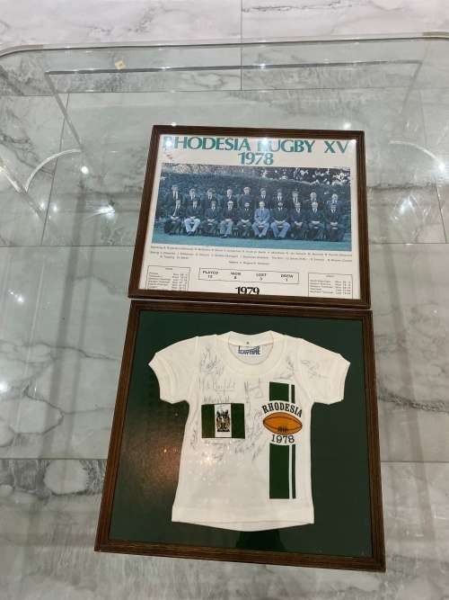 Sporting Memorabilia - RHODESIA RUGBY XV 1973 original signatures on ...