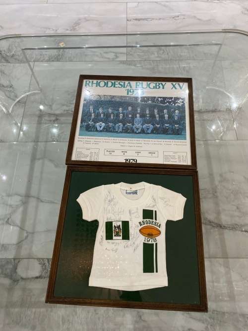 Sporting Memorabilia - RHODESIA RUGBY XV 1973 original signatures on ...