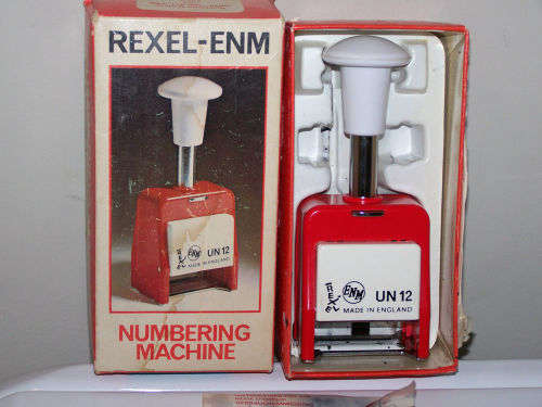 Staplers & Punches - REXEL ENM UN12 NUMBERING STAMP MACHINE STAMPER was ...