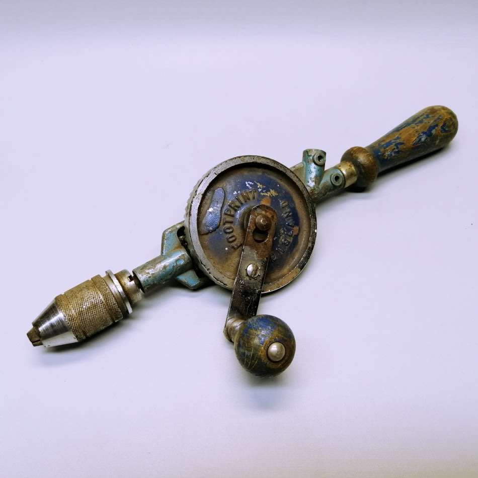 Tools - Original Vintage Cast Metal English Footprint Hand Drill!! was ...