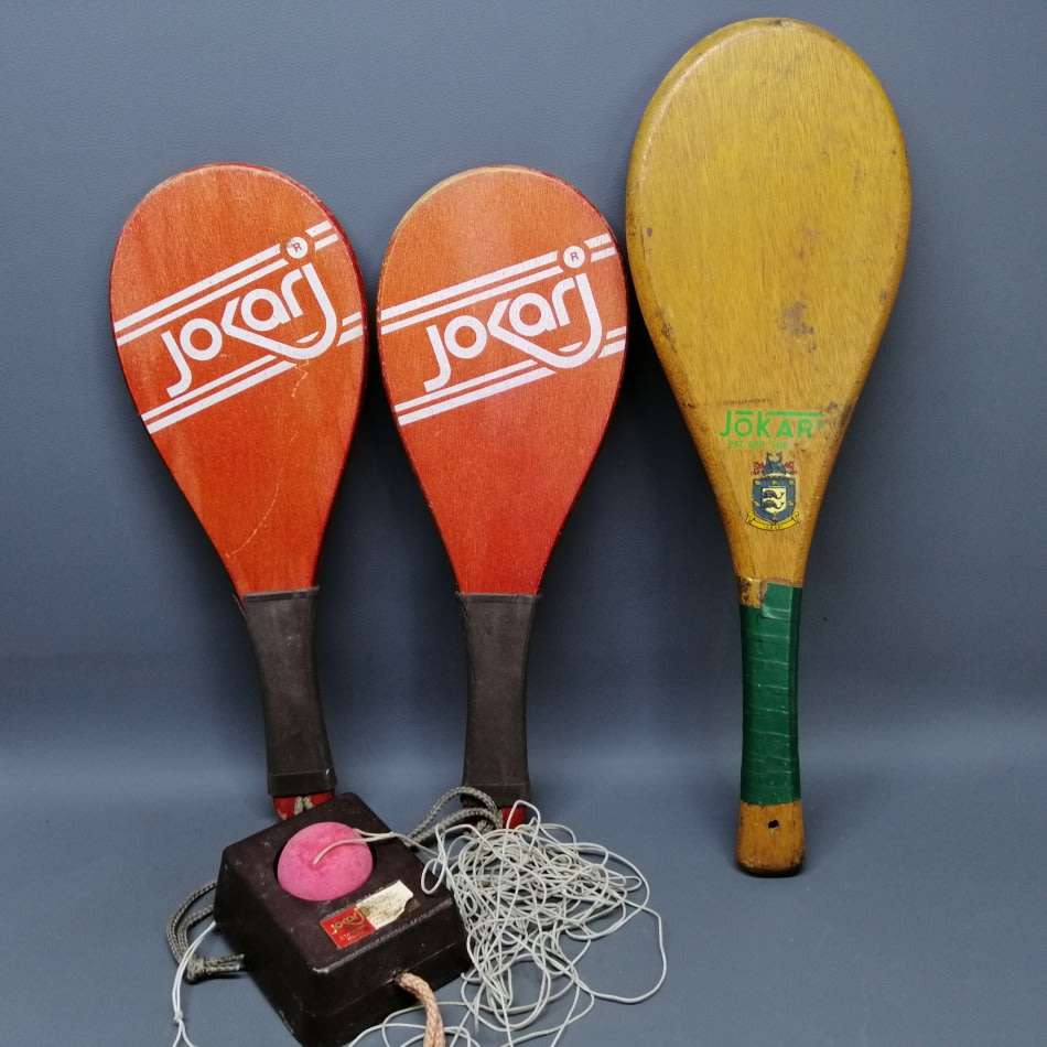 Vintage Toys - SUPER RARE!!! Complete Vintage Jokari Wood Bat and Ball ...