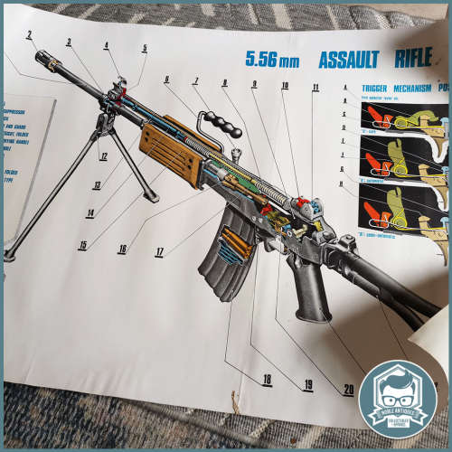Other Militaria - RARE!!! Vintage 5.56 mm ASSAULT RIFLE Cutaway and ...
