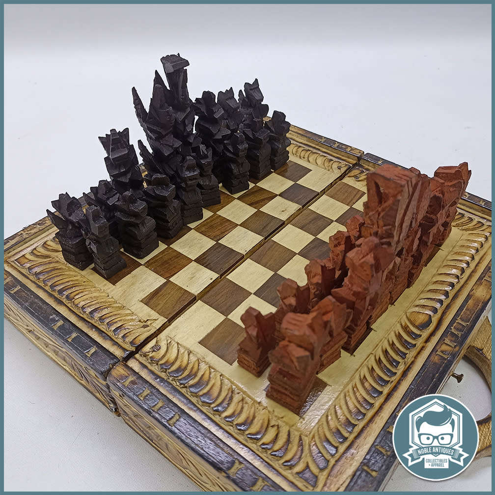 Chess, Draughts & Checkers - Complete Folding Case Indonesian Chess Set ...