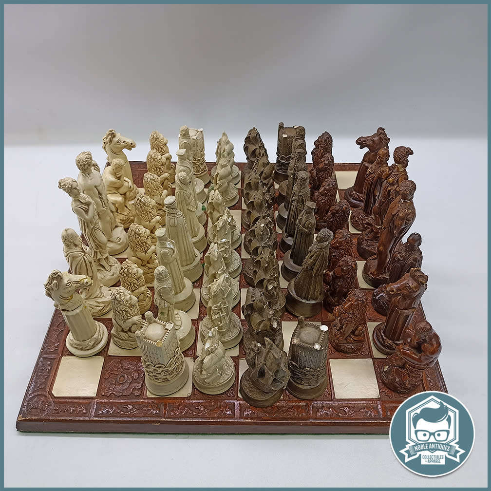 Chess, Draughts & Checkers - Large 40cm Greek and Nautical Themed Chess ...