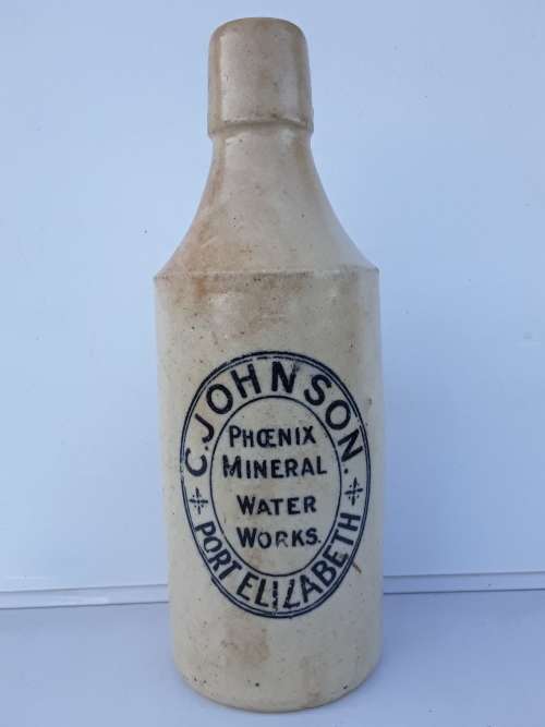 Bottles - C.JOHNSON. PHOENIX MINERAL WATER WORKS. PORT ELIZABETH Ginger ...