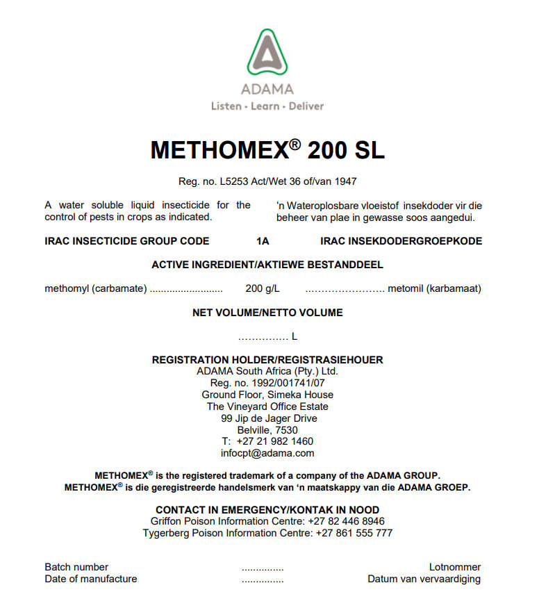 Other Business, Farming & Industry - ADAMA Methomex® 200 SL 5l was ...