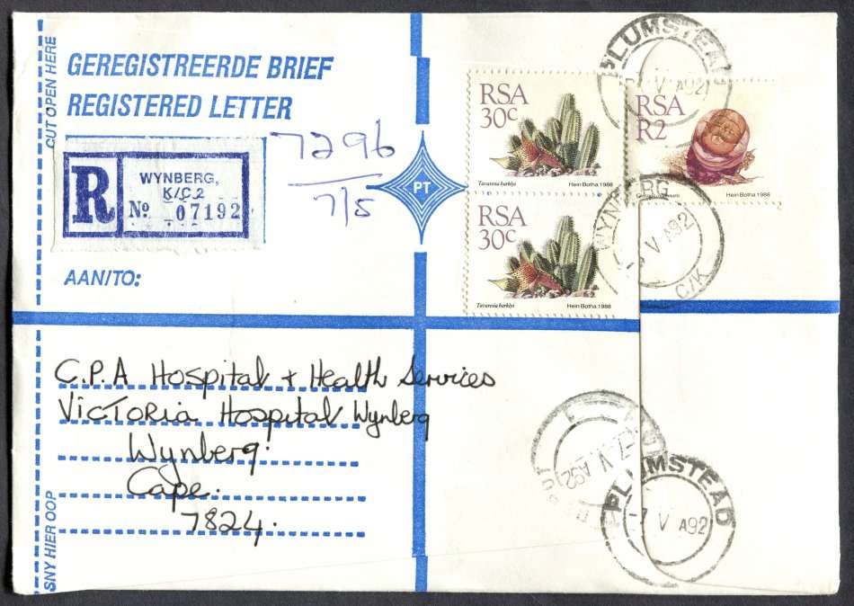 Republic of South Africa - RSA - Cover Registered At Wynberg K/C Post ...