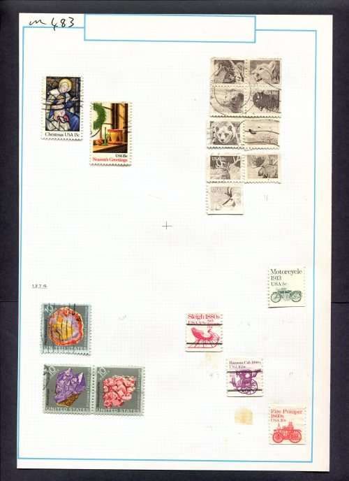 United States of America - USA - 18 Stamps Mounted (Hinged) On Old ...