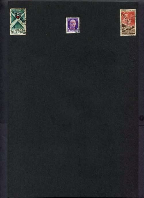 Italy - Italy - 3 Stamps Mounted(Hinged) on Old Album Page for sale in ...