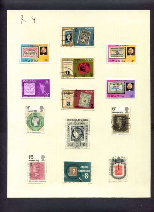 Bulklots and Thematic Collections - Stamps on Stamps - 13 Stamps ...