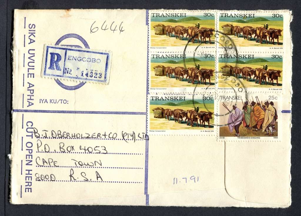 Transkei - Transkei - Registered Front Part ONLY - This is NOT a Cover ...