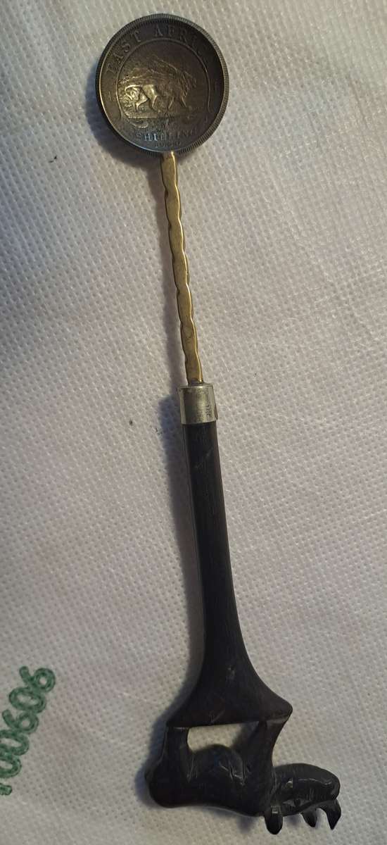 Numismatic collectables - Vintage 1950 East African Ebony & Coin Spoon ...