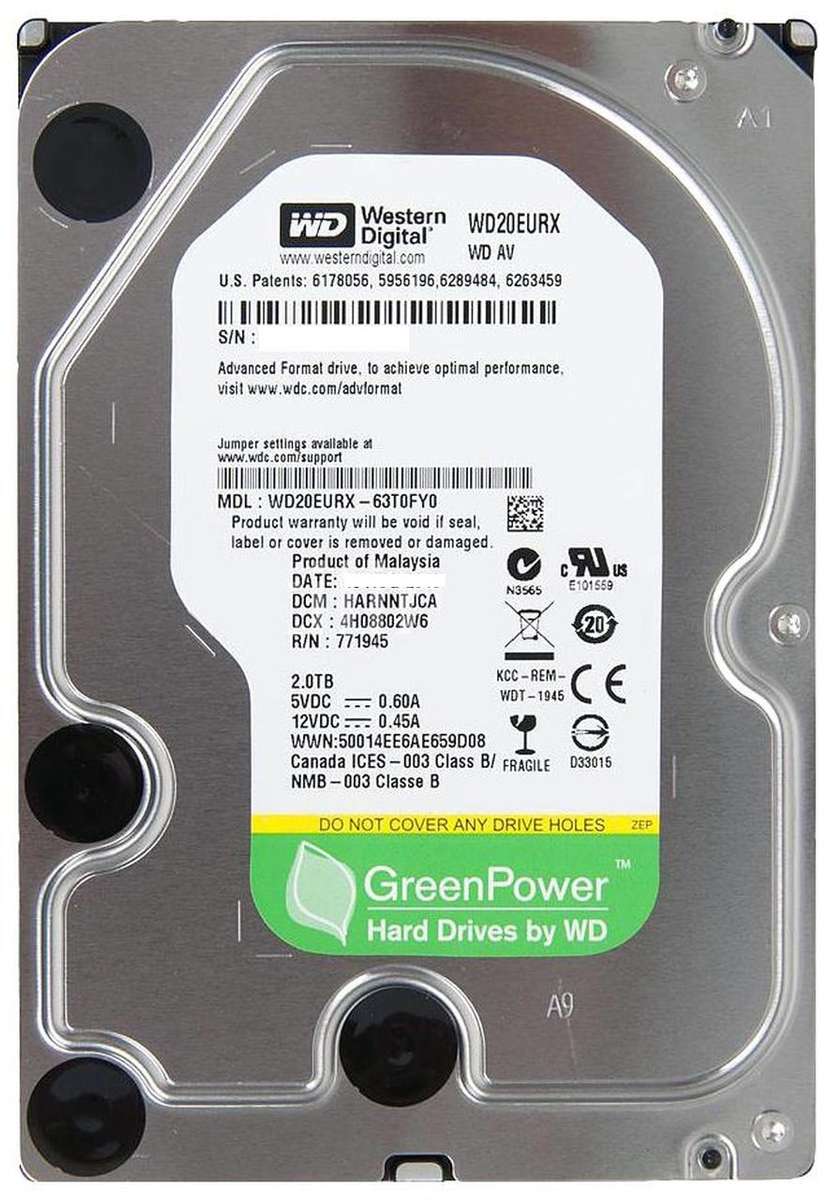 Internal Drives - Western Digital 2TB HDD [ 2000GB ] WD20EURX ...