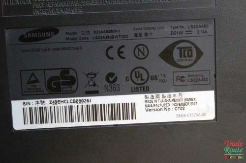 Monitors - Samsung SyncMaster SA450 Series S22A450BW 22 inch LED ...