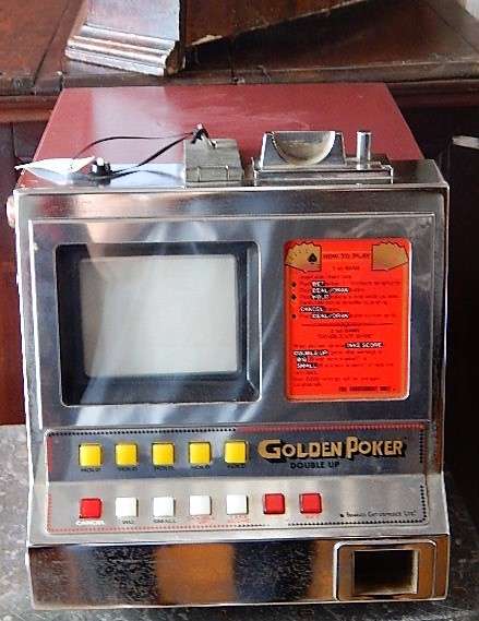 Parts & Accessories - A VINTAGE GOLDEN POKER GAMBLING MACHINE was ...