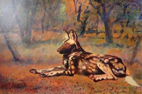 Paintings - art sale - mark enslin - wild dog was listed for R6,000.00 ...