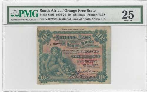 ZAR Bank Notes - VF25 - TEN SHILLINGS - The National Bank of South ...