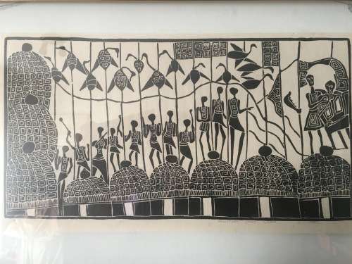 Other Original South African Art - A Rare Linocut from Bhekisani ...