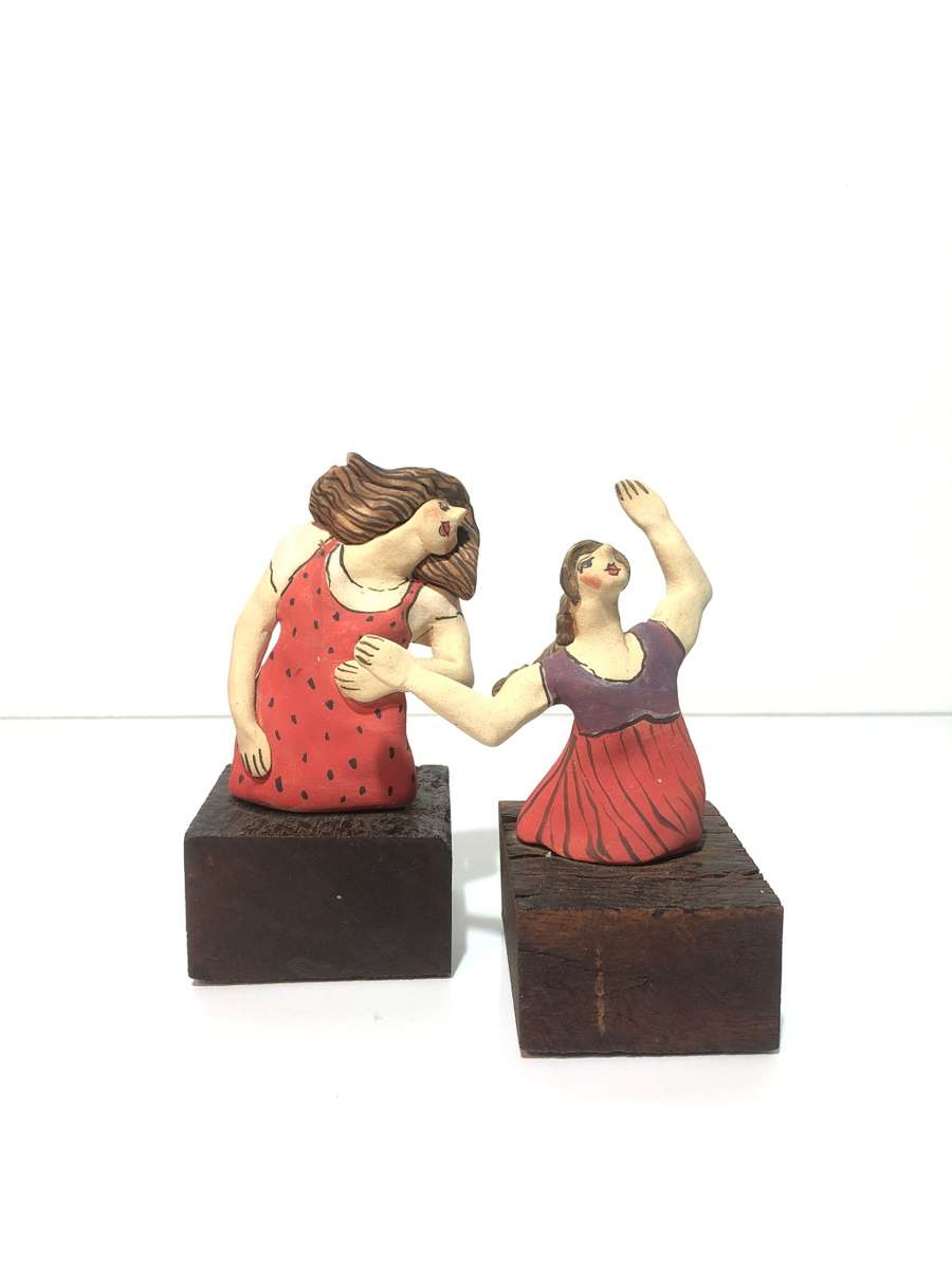 Pottery - Two miniature Ceramic Sculptures from Elise du Toit S.A ...