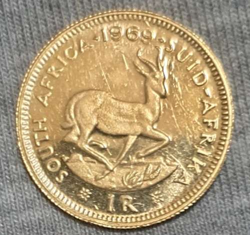 Other Krugerrands - 1969 Proof GOLD R1 COIN IN RED VELVET BAG - LOW ...