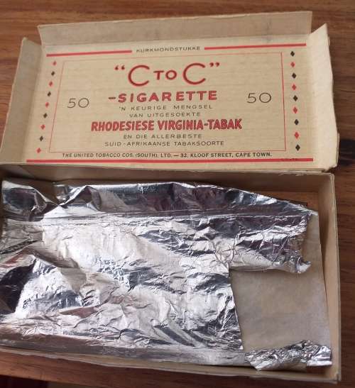 Smoking Accessories - TWO CIGARETTE BOXES, "C TO C", RHODESIAN VIRGINIA ...