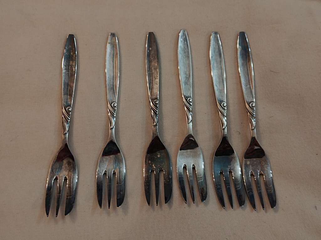 Cutlery - Angora EPNS set x6 cake forks was listed for 135.00 on 18 Jun ...