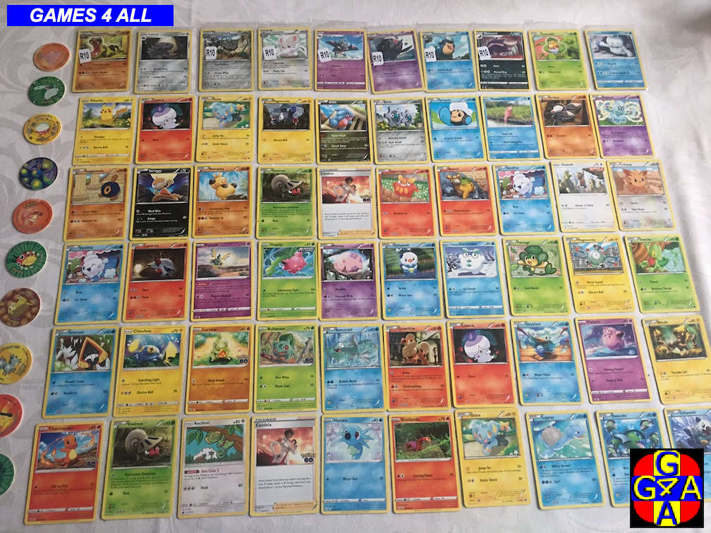 Trading Cards - 70 Pokemon Cards + 10 Tazos - NO FAKES was sold for ...