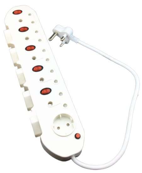 Switches & Outlets - With illuminated Switches 11 Way Multi-Plug for ...