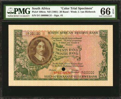 Other South African Bank Notes - Exceptional Quality | 1961 S.Africa 20 ...