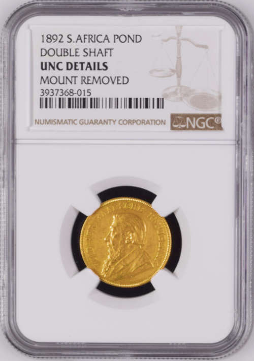 Ponde - Premium ZAR Gold | 1892 ZAR Gold Pond D/S NGC Certified UNC ...