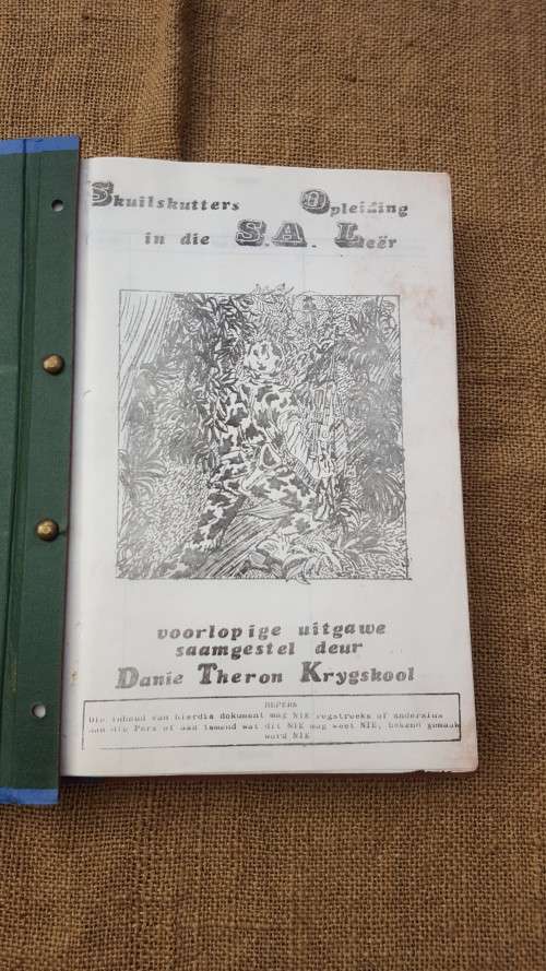 Kit - very rare find of SADF era DTCS "skuilskutter" (sniper) trg ...