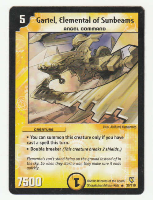 Trading Cards - Duel Masters - Gariel, Elemental of Sunbeams (Angel ...