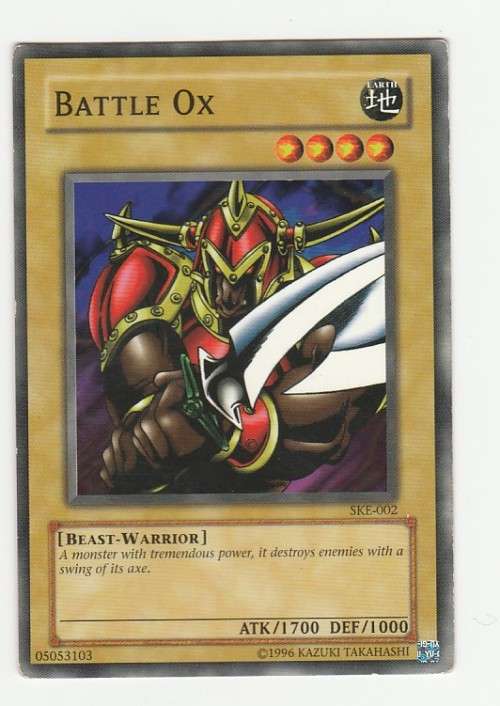 Trading Cards - Yu-Gi-Oh! - Battle Ox - Starter Deck Kaiba Evolution ...