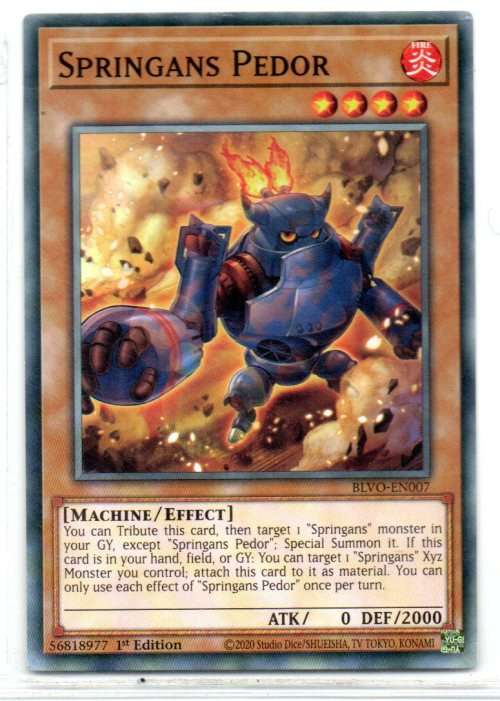 Trading Cards - Yu-Gi-Oh! - Springans Pedor - 1st Ed/Common - Blazing ...