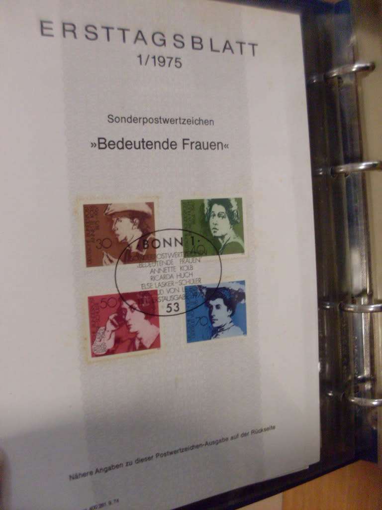 Germany & Colonies - 2 FILES WITH 121 GERMAN BUNDESPOST FIRSTDAY SHEETS...1974/1975/1981/1982 ...