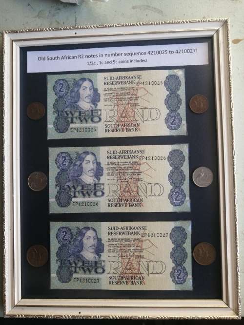 GPC de Kock - Old South African R2 notes in number sequence and in mint ...
