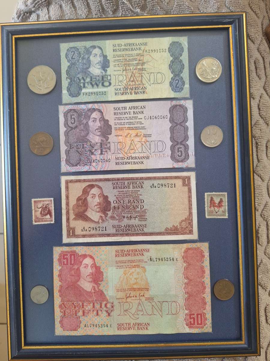 Collections & Lots - Set with old South African notes and coins from ...